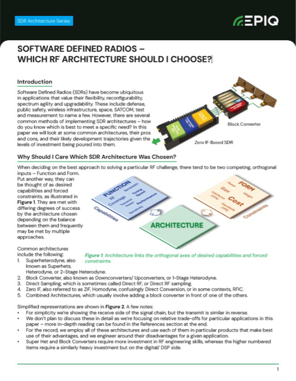 Mission-Ready SDR Systems for Defense | Epiq